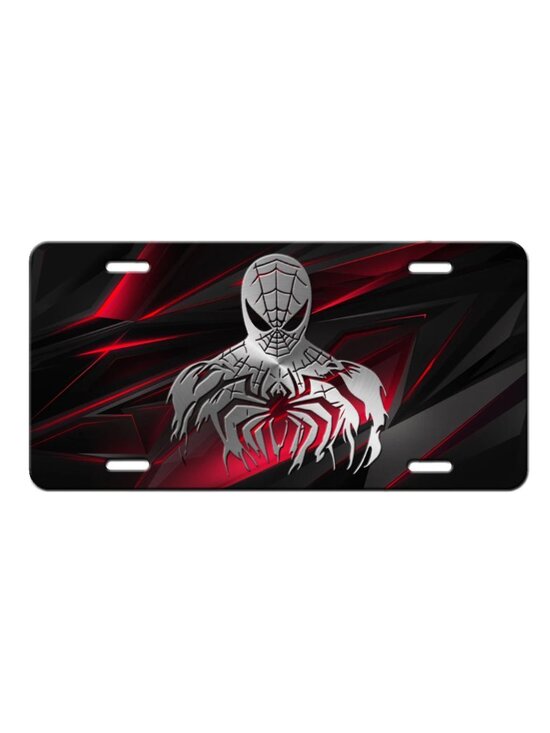 Accents | Simulated Steel Look Spiderman Vanity Aluminum License Plate ...